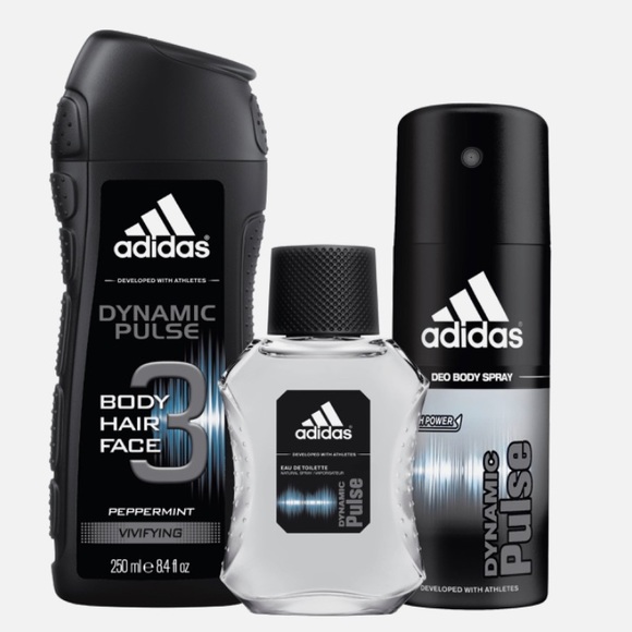 adidas | Grooming | Nwt Adidas Dynamic Pulse 3 Piece Mens Gift Set ...
